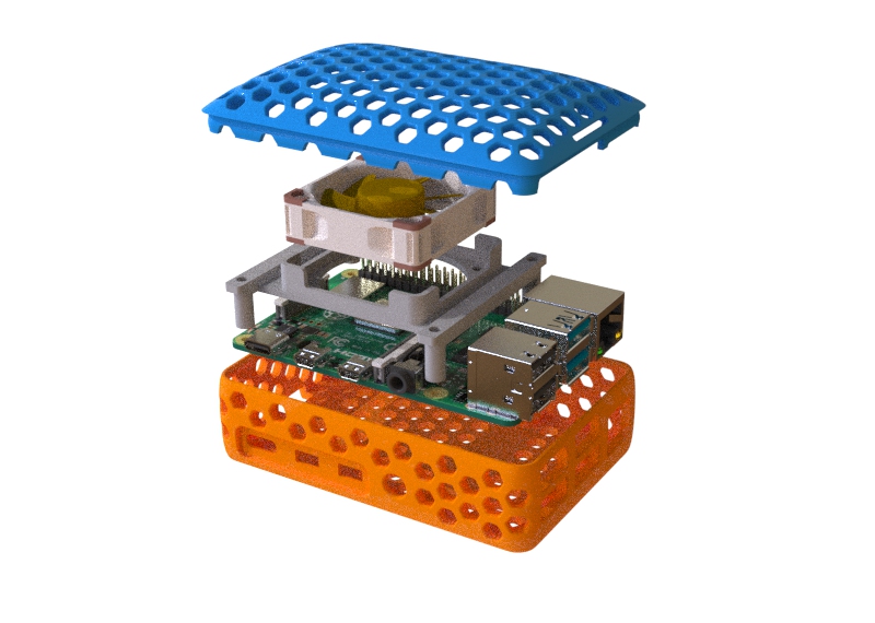 HexCase2 DomeTop Raspberry Pi 4B Case by Carter | Download free STL ...