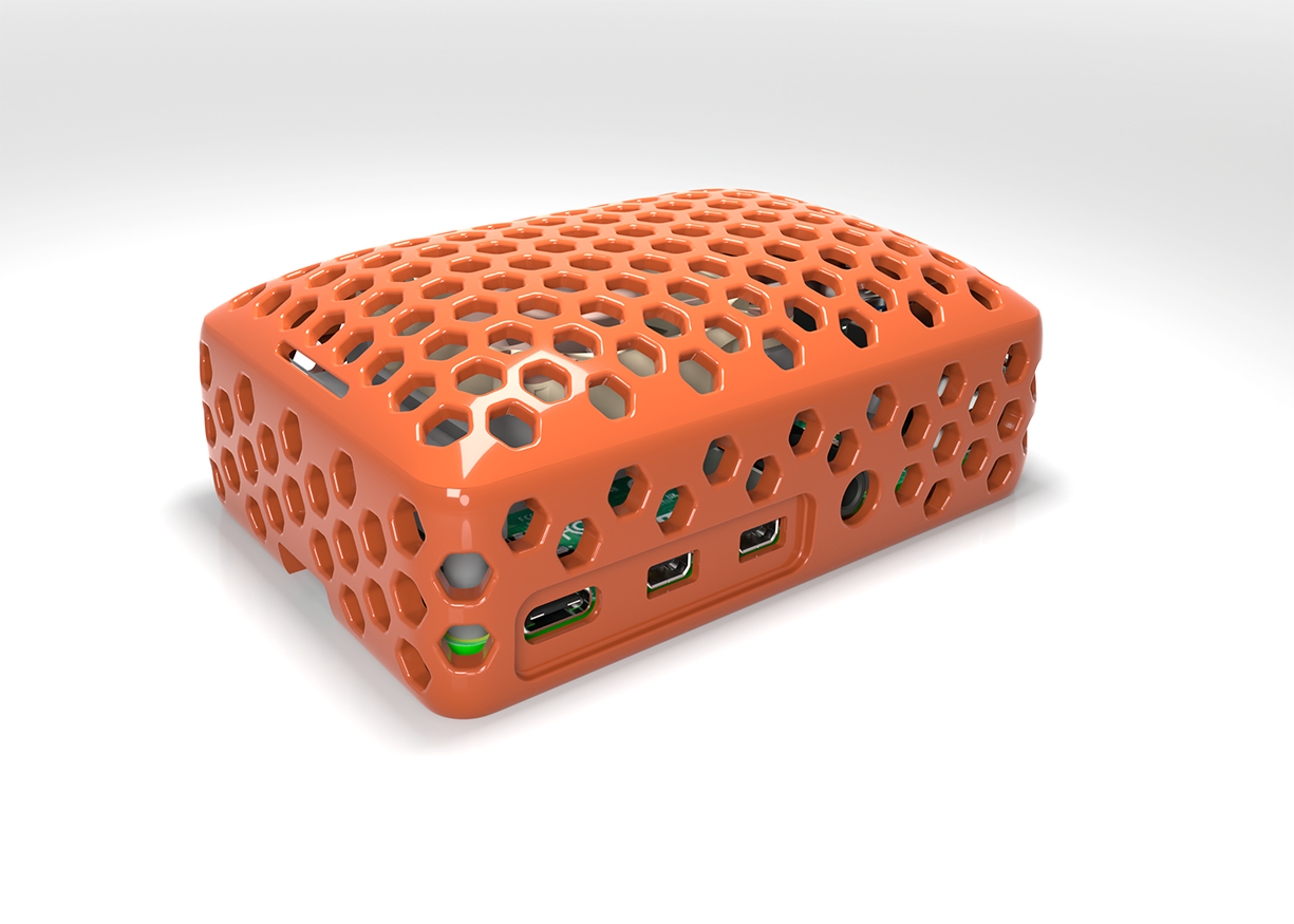 HexCase2 DomeTop Raspberry Pi 4B Case by Carter | Download free STL ...