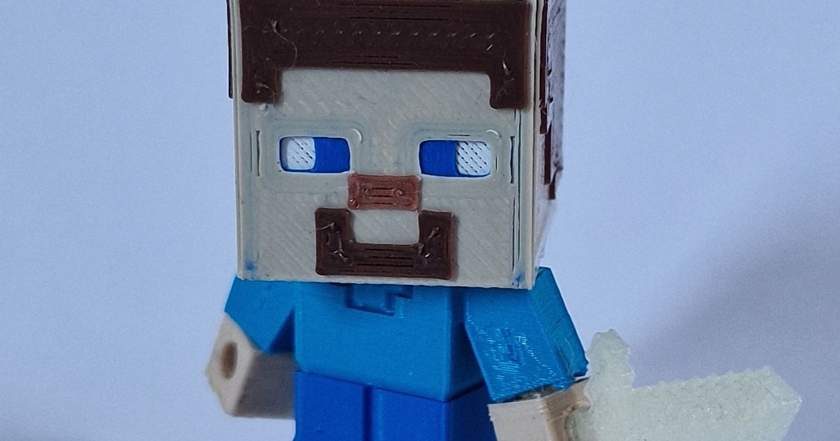 Minecraft Steve full color por Plexus | Descargar modelo STL gratuito ...
