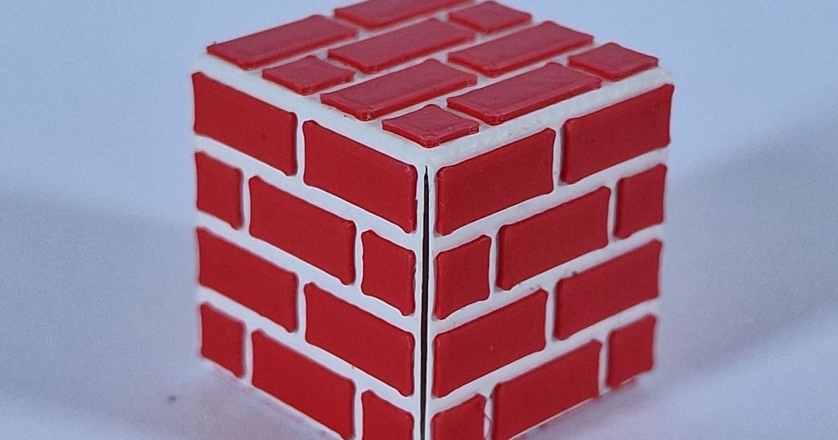 Minecraft Red Brick full color by Plexus | Download free STL model ...