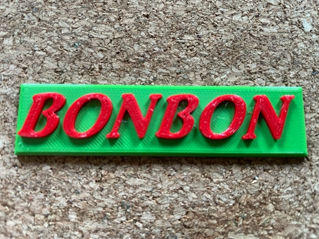Bonbon logo 80x20mm by Petasek | Download free STL model | Printables.com