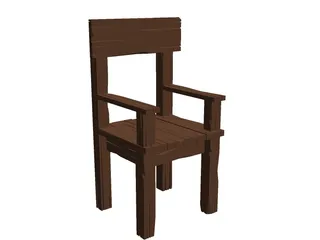 Medieval chair I with armrest by MrAloxxard | Download free STL model ...