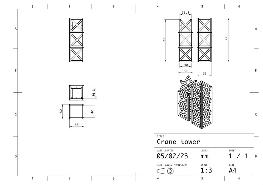 Crane and Construction Tower with Extendable Height by Ruda | Download ...