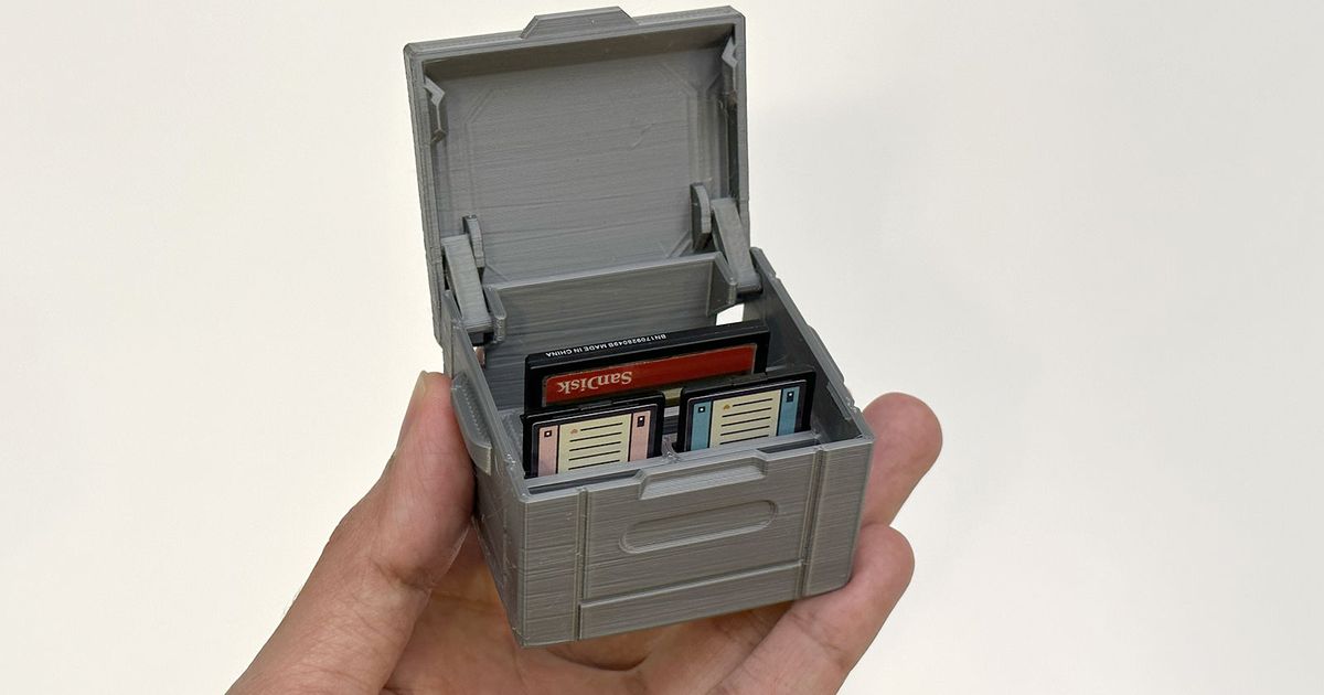 Print In Place Box for SD Cards by Adafruit | Download free STL model ...