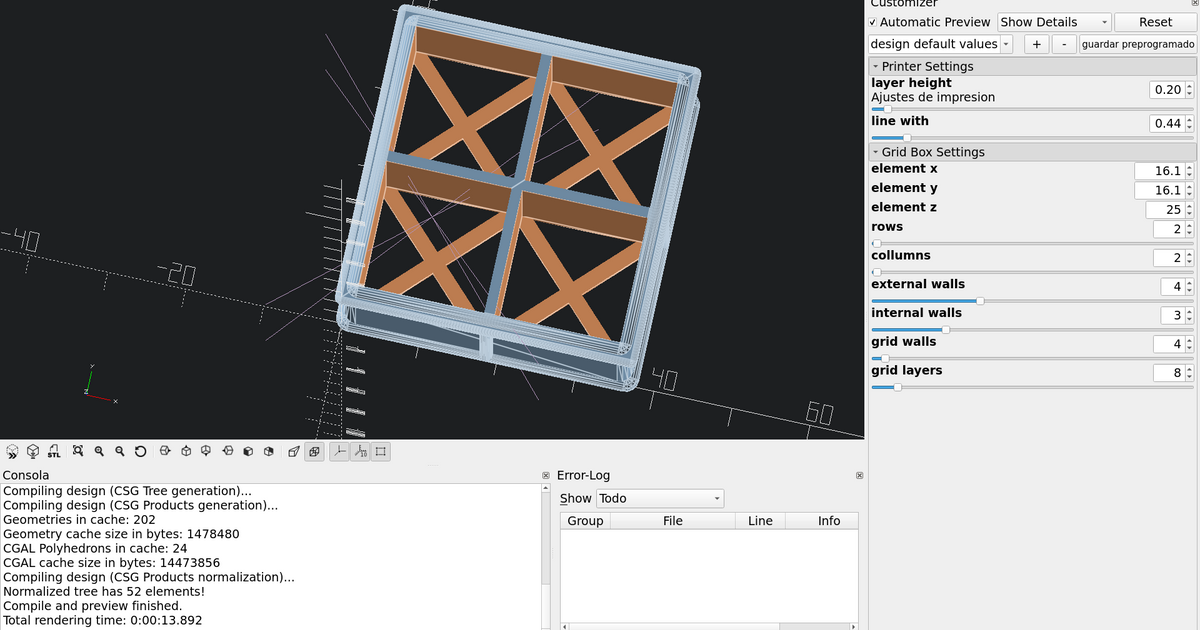 Customizable Grid Box by nasciiboy | Download free STL model ...