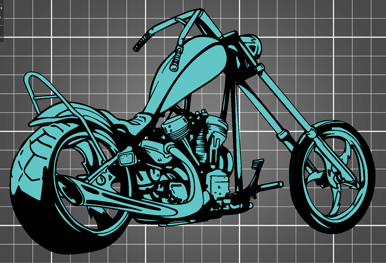 Harley Davidson Chopper 2 Color by Triple G Workshop | Download free ...