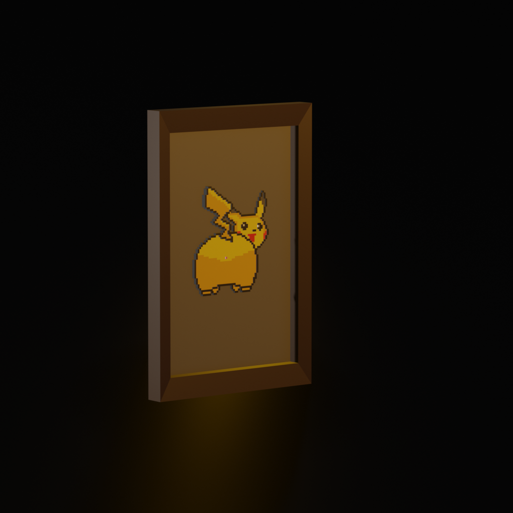 Pixel pikachu with butthole / 10x15cm for picture frames by Creative ...