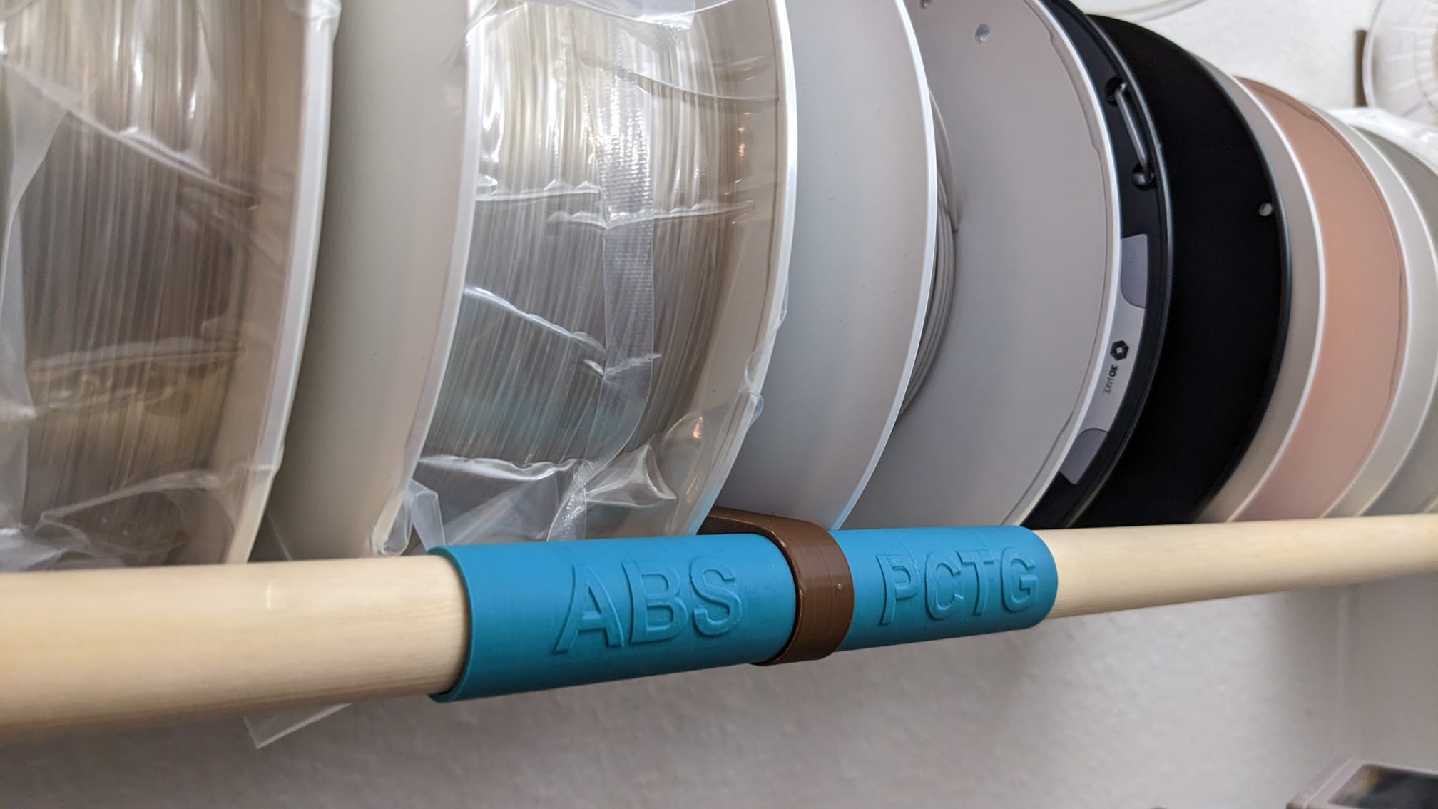 Filament Storage Rack System Label by nsane | Download free STL model ...