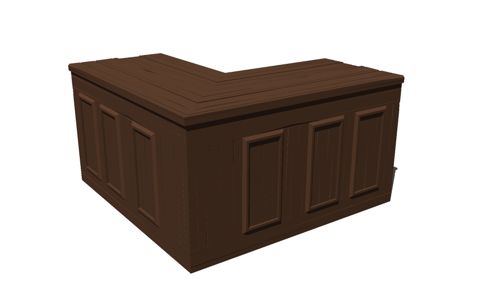 Medieval bar tavern counter (corner) by MrAloxxard | Download free STL ...