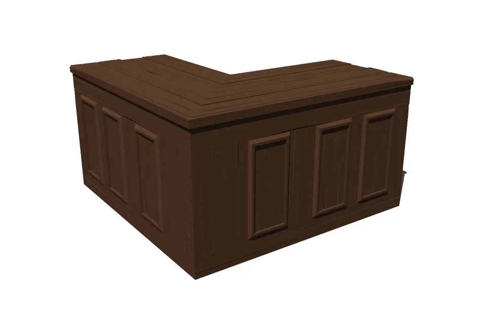Medieval bar tavern counter (corner) by MrAloxxard | Download free STL ...