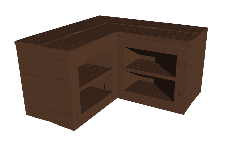 Medieval bar tavern counter (corner) by MrAloxxard | Download free STL ...