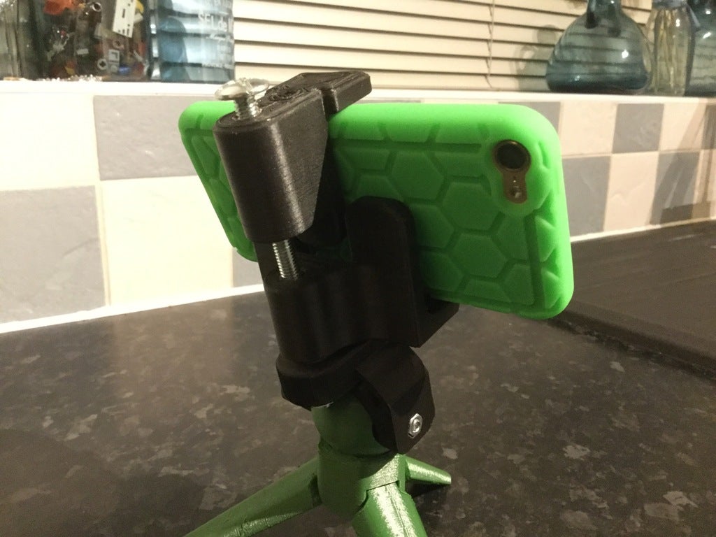 Mini tripod iphone clamp mount by RealBadDad | Download free STL model ...