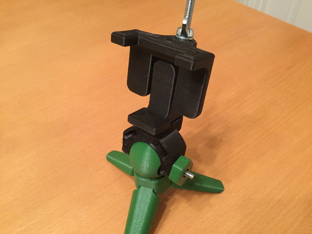 Mini tripod iphone clamp mount v2 by RealBadDad | Download free STL ...