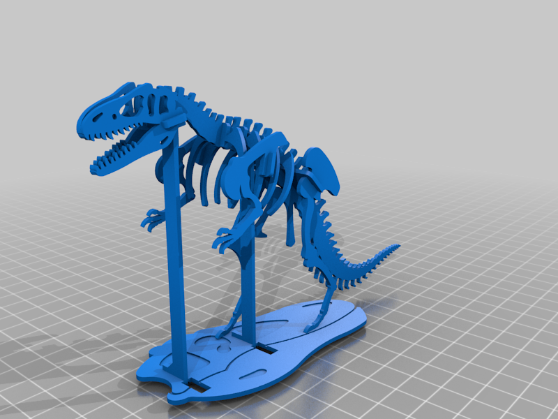 [3Dino Puzzle] Classic Style Allosaurus by STAG_B | Download free STL ...