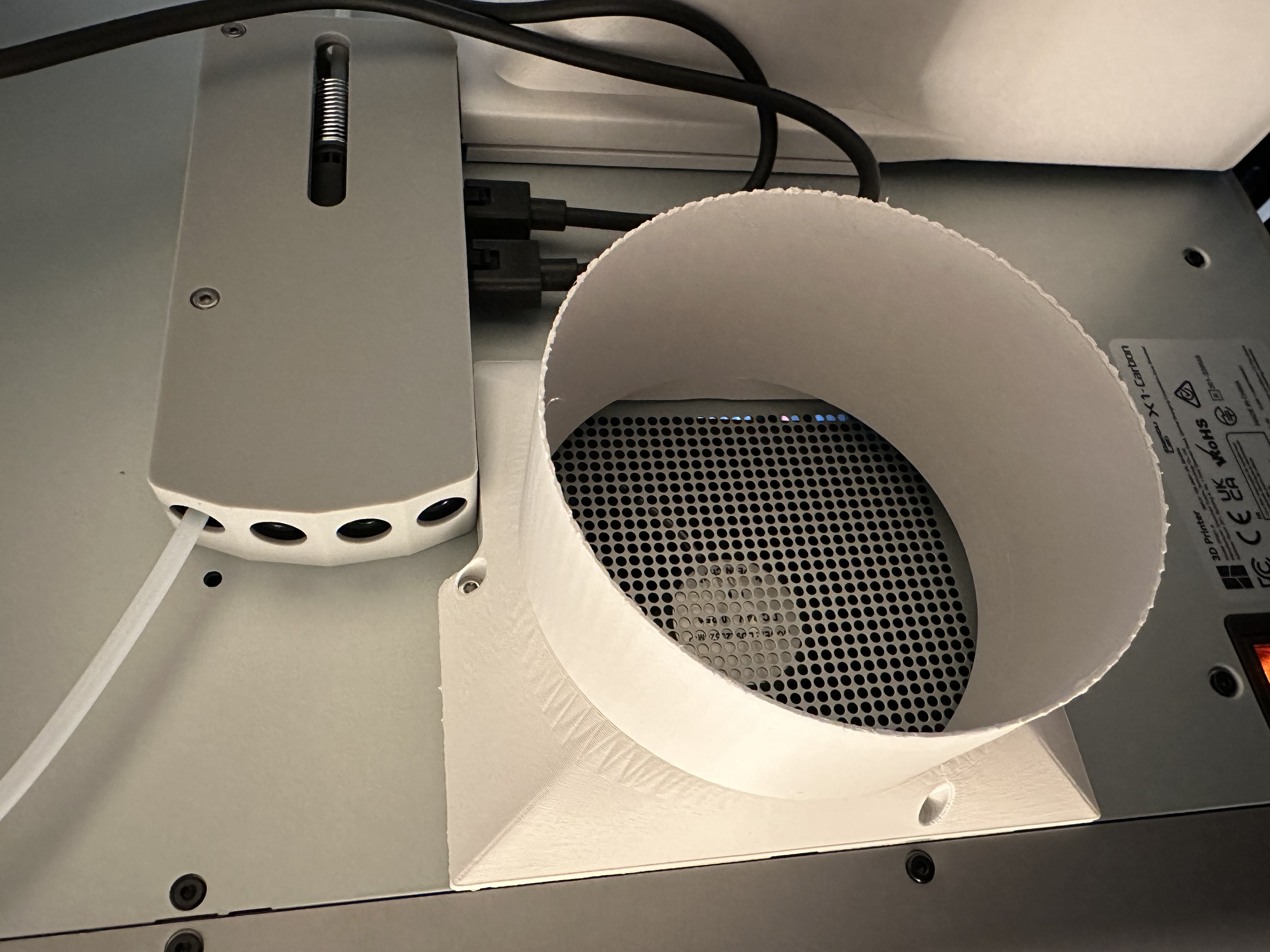 X1C 4"/100mm Straight Exhaust Vent (AMS-hub compatible) by ant ...