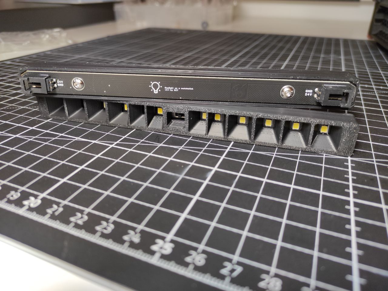 Voron 0.2 shielded LED bar for Daylight on a matchstick v2.1 by RZT by ...