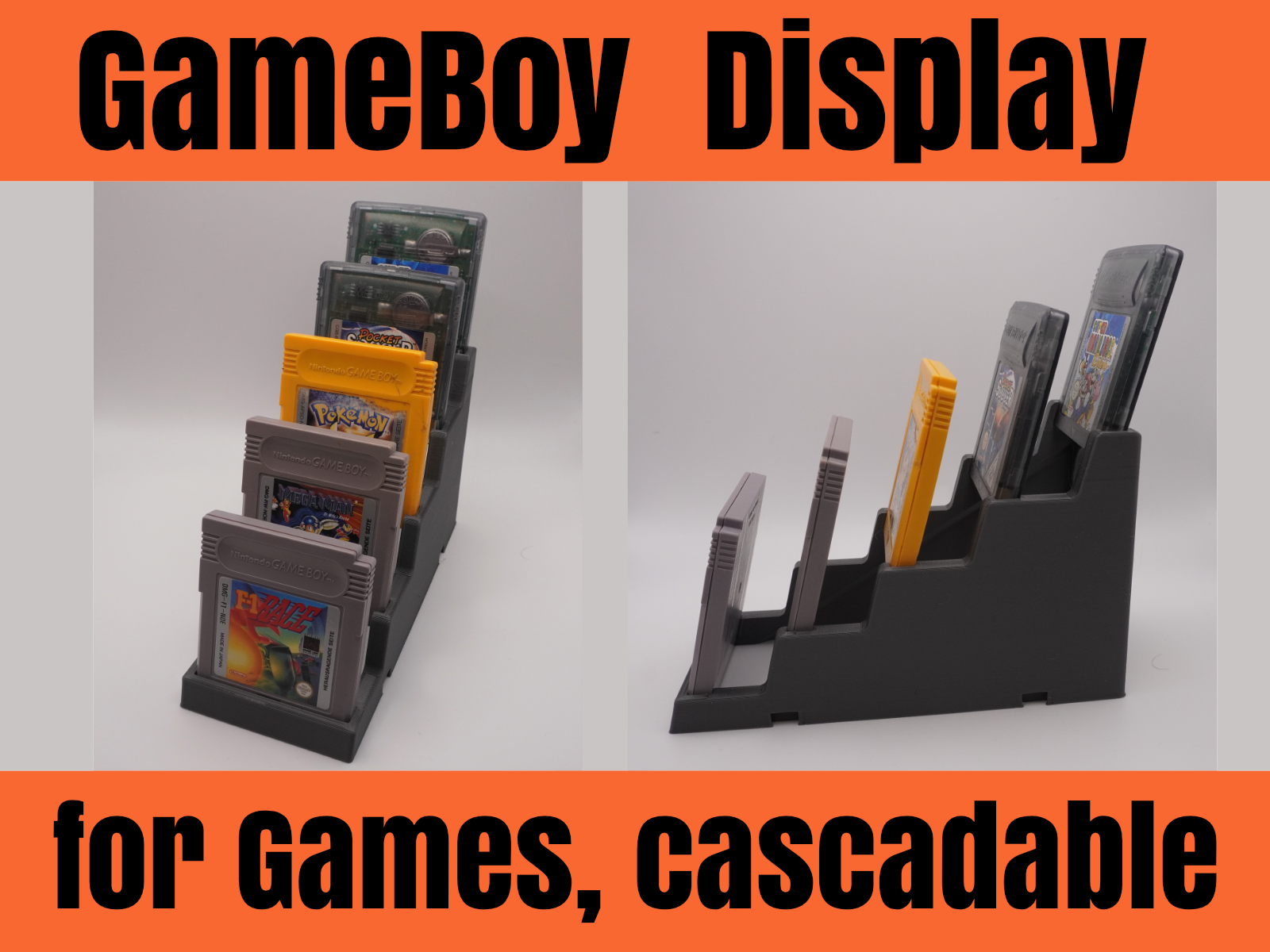 Gameboy Game Stand Display - 5 Games by rbelnienk182 | Download free ...