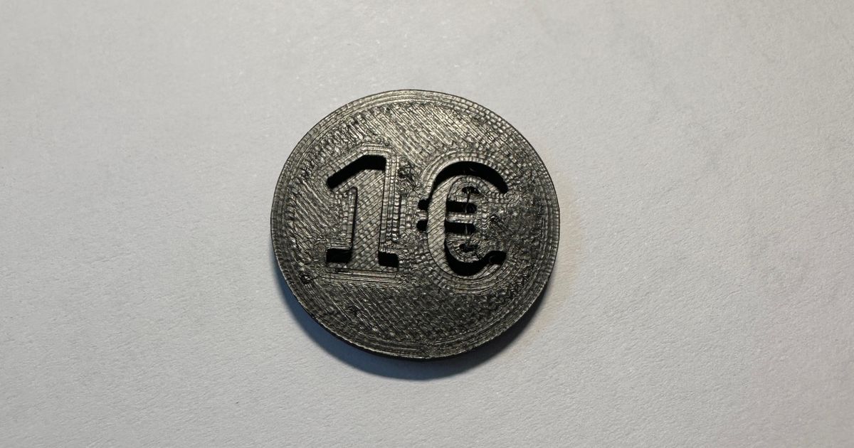 1 Euro logo dummy by Philipp_6446 | Download free STL model ...
