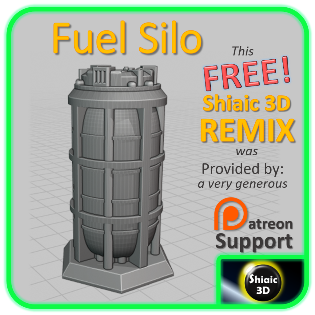6mm SciFi Building - Fuel Storage Silo by Shiaic3D | Download free STL ...