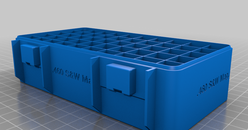 .460 S&W Magnum, Head Down, Double Latch Modular Ammo Box by brass_ring ...