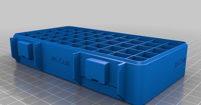.45 Colt, Head Down, Double Latch Modular Ammo Box by brass_ring ...