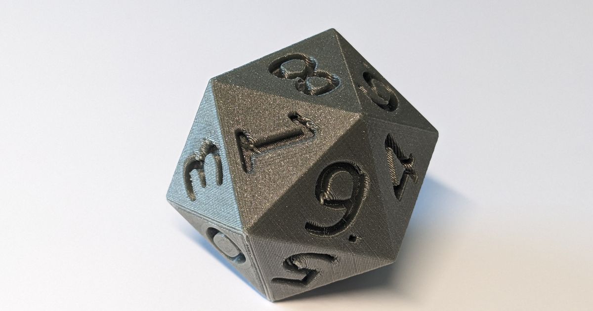 Dice D20 with 0..9 digits (D20 D10) by Bartek | Download free STL model ...