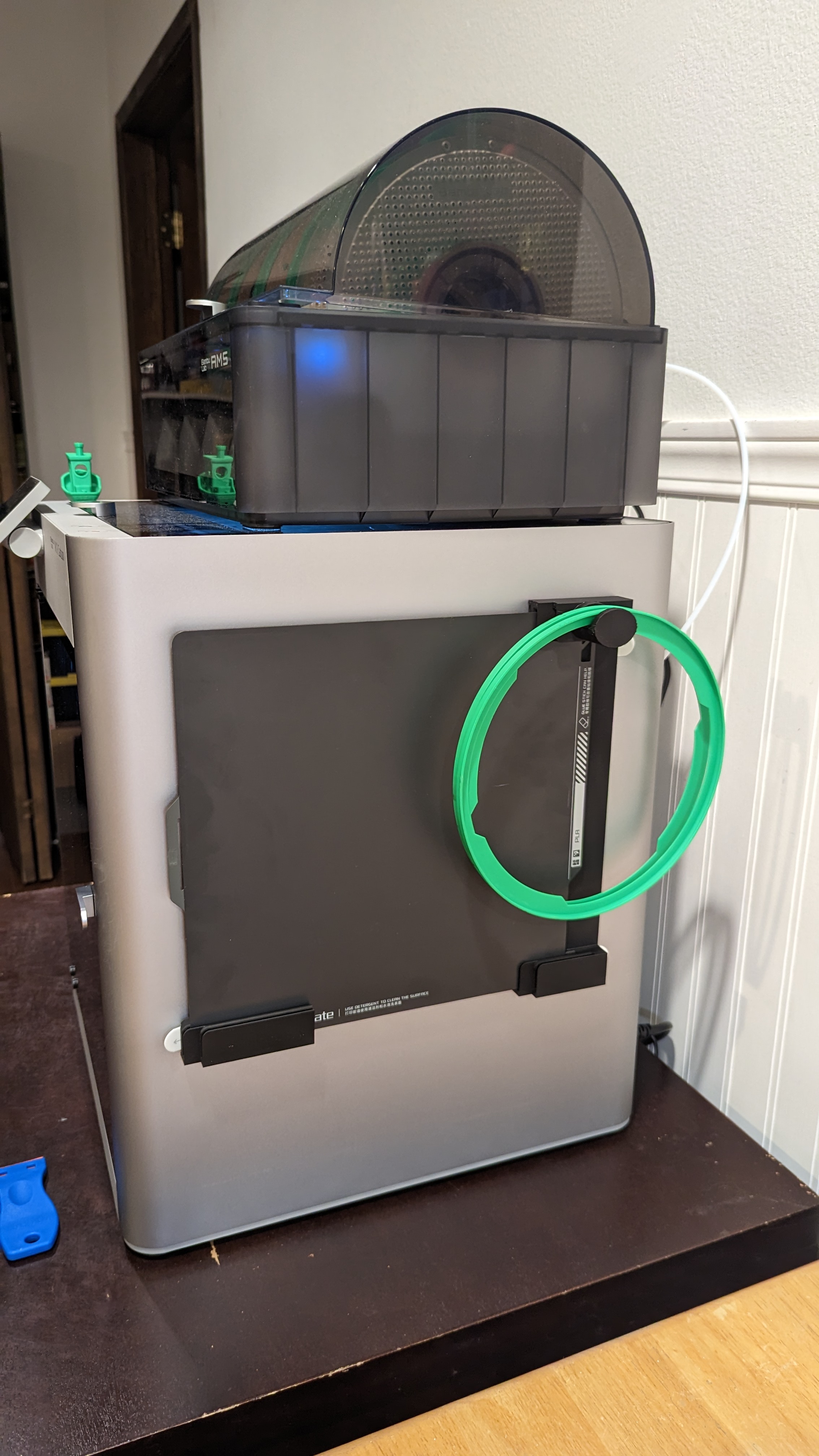 Bambu Labs X1 2 slot Plate Holder with spool adapter ring hook by gbirk ...