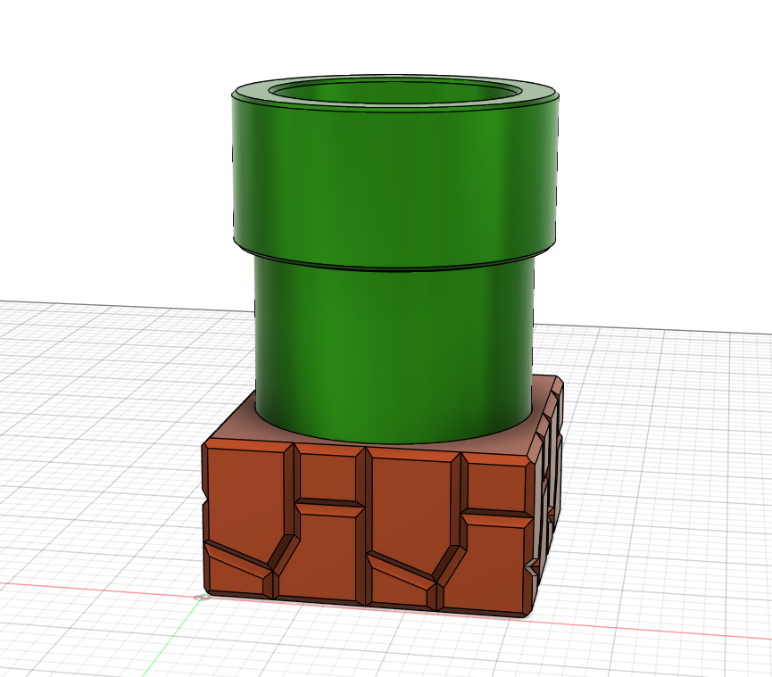Real Scale Super Mario Bros Pipe Desktop Pencil Holder by Wacky3Dprints ...