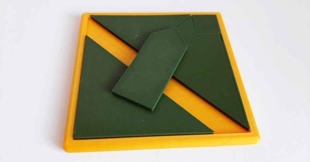 Frame for Pythagorean Square Puzzle by Bike Cyclist | Download free STL ...