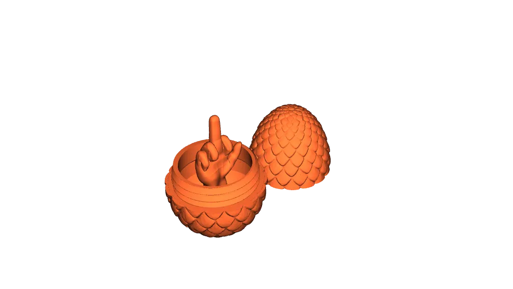 Middle finger diamond dragon egg by Galagi | Download free STL model ...