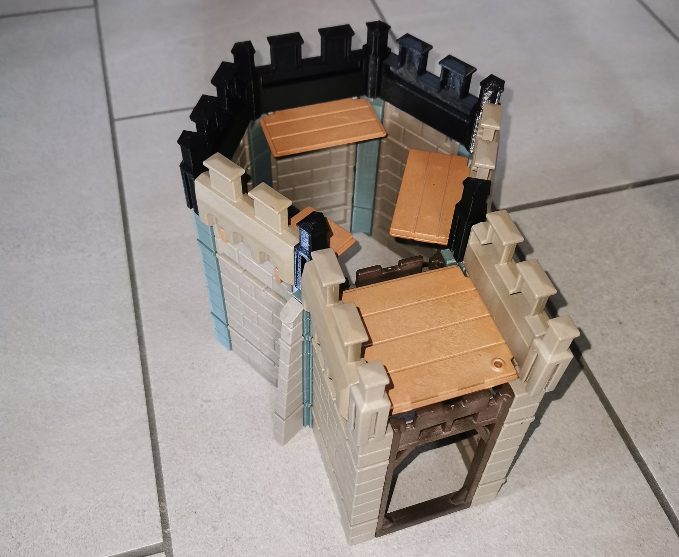 Playmobil castle battlement hexagon connector by Papy07 | Download free ...