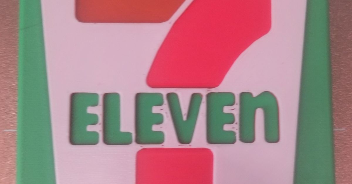 7-11 Sign coaster V2 by DaddyWazzy_TheCreator | Download free STL model ...