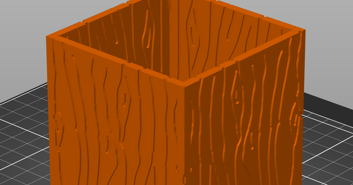 Wood Bark Effect Container by huzy85 | Download free STL model ...