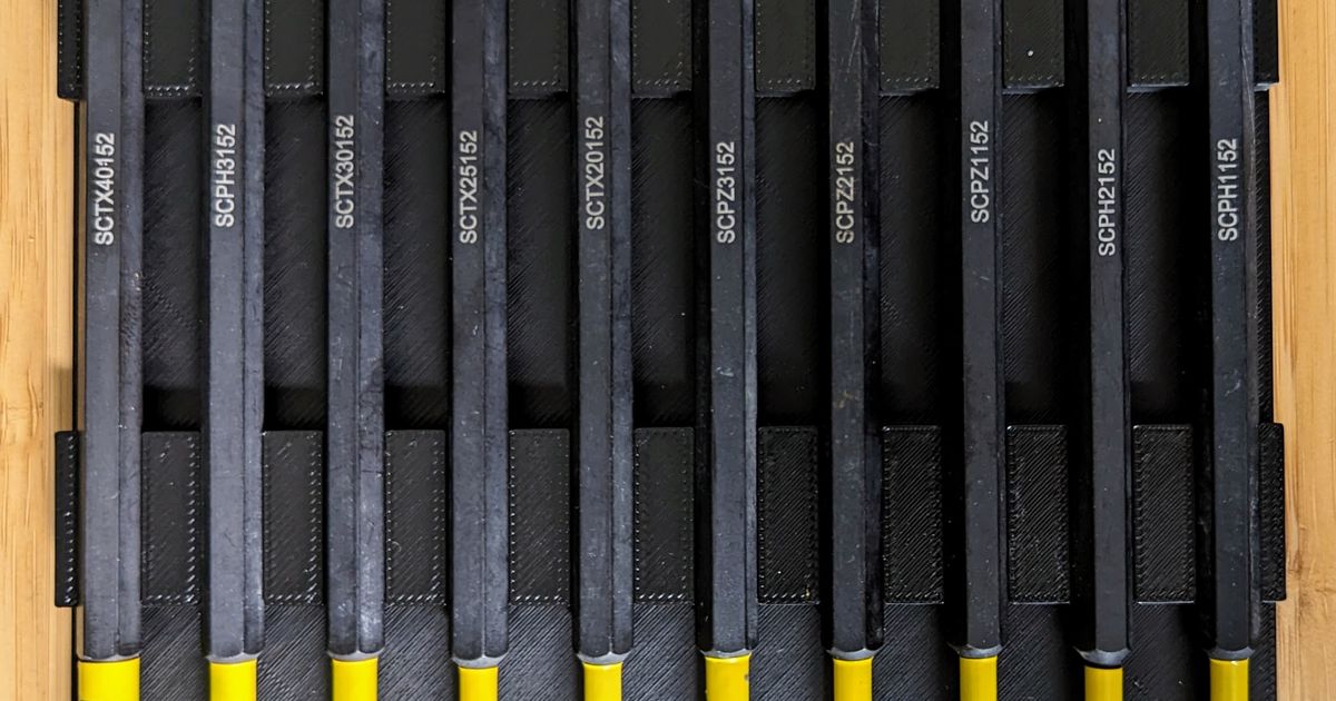 SabreCut 152mm Screwdriver Bit Tray by Shokus | Download free STL model ...