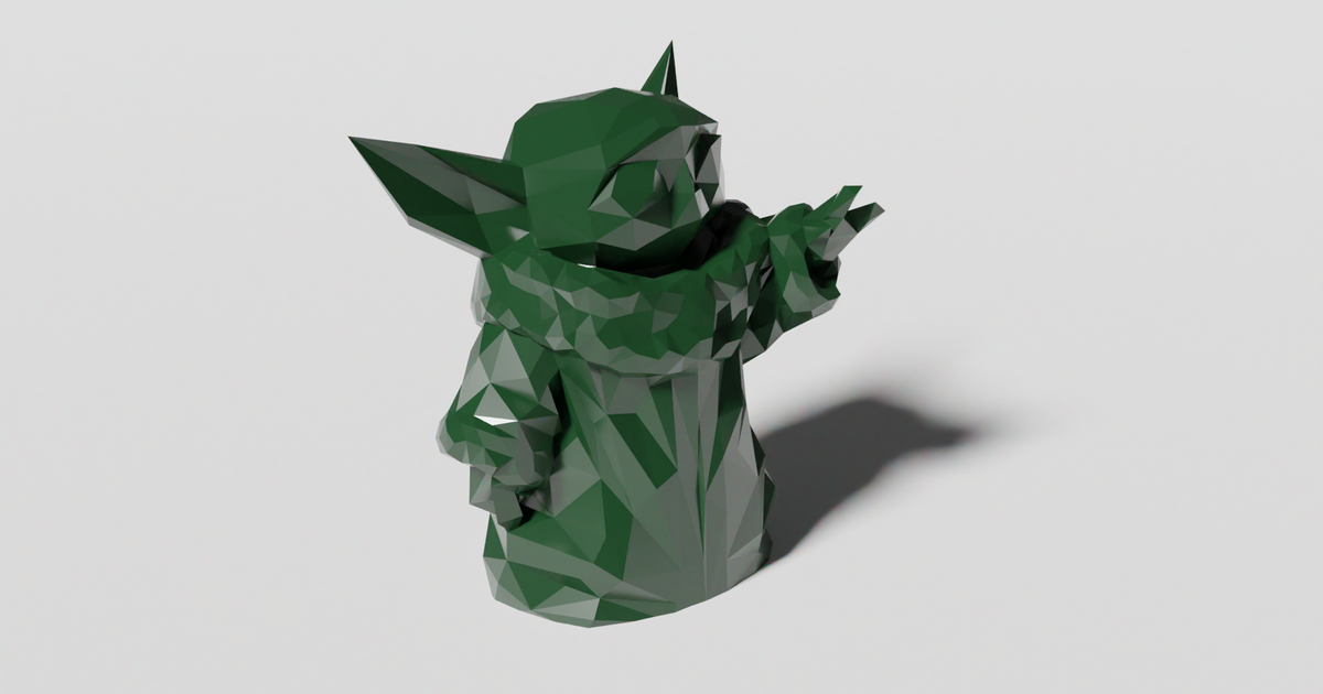 Low Poly Grogu (Baby Yoda) (No Supports) (FIXED) by BP | Download free STL model | Printables.com