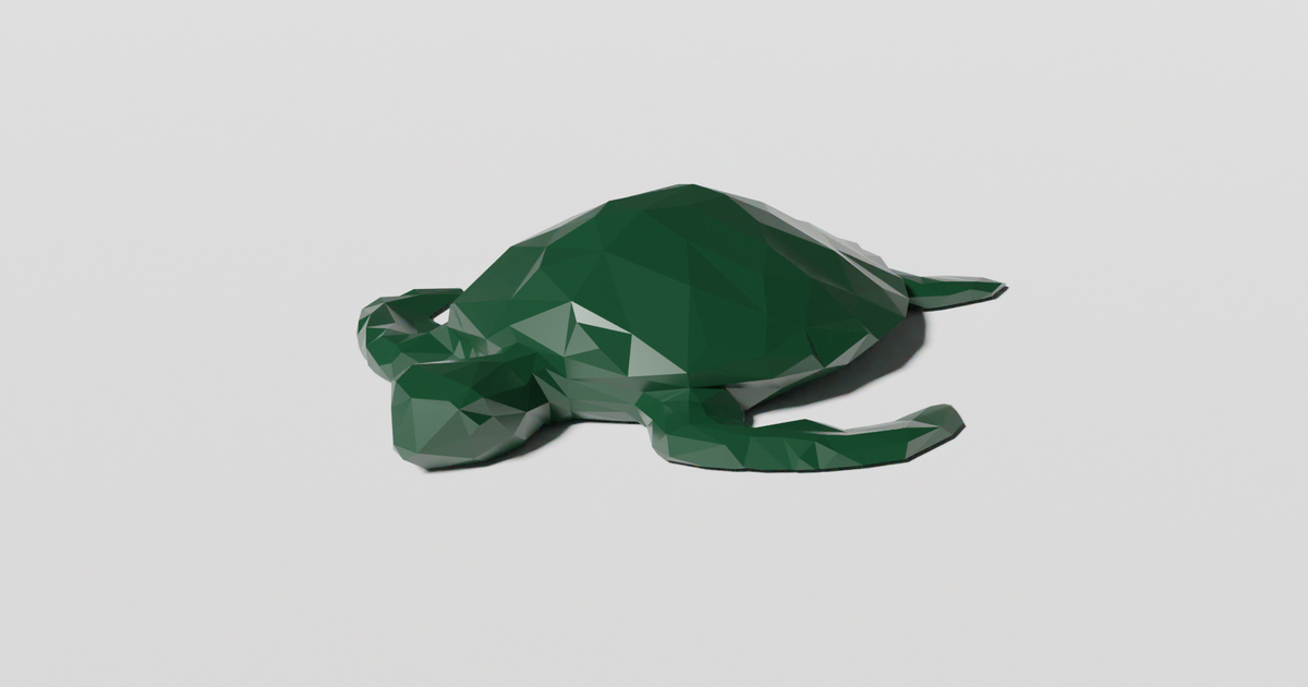 Low Poly Sea Turtle (No Supports) by Brett Poultney | Download free STL ...