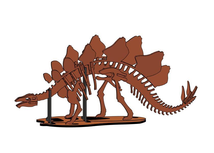 [3Dino Puzzle] Classic Style Stegosaurus by STAG_B | Download free STL ...