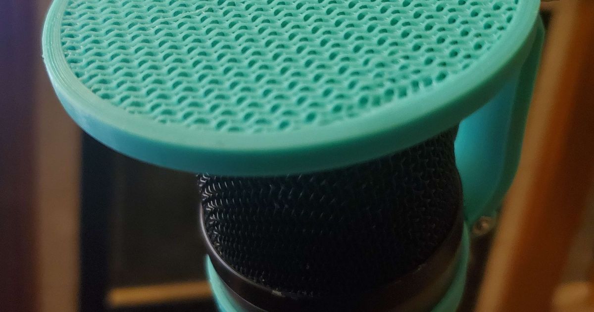 Pop filter mount for Sennheiser e602-II by mgetz | Download free STL ...