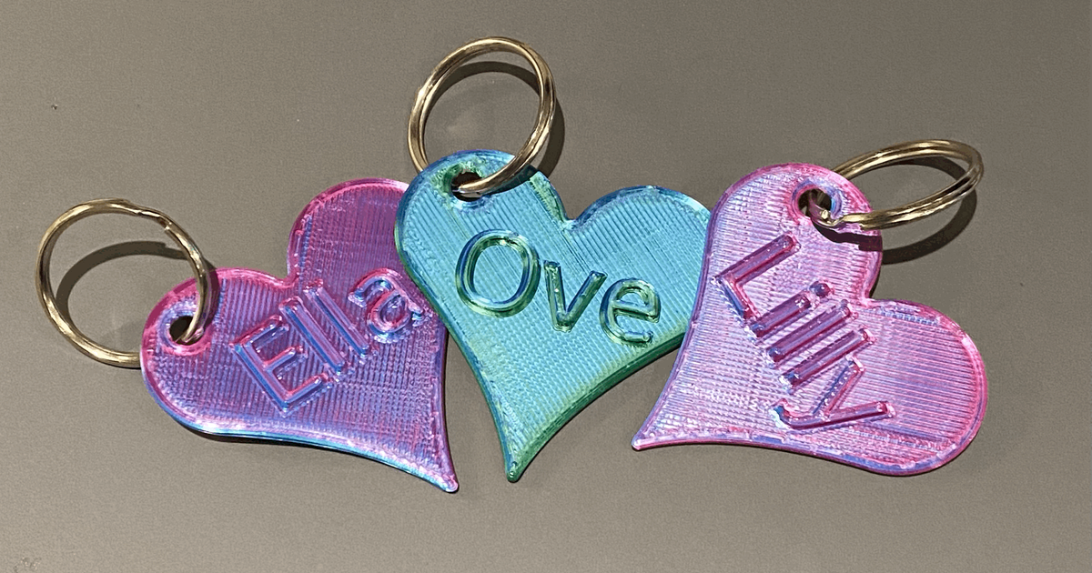 Key ring heart by Ovland3D | Download free STL model | Printables.com