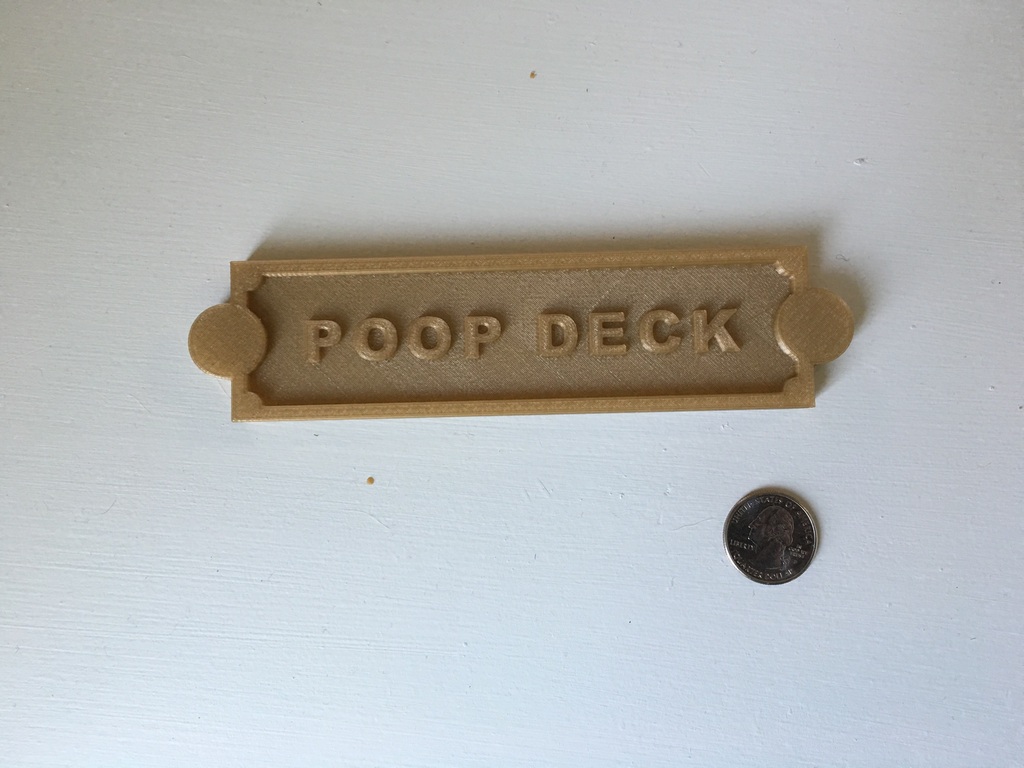 Door Plate (Poop Deck) by schmots | Download free STL model ...