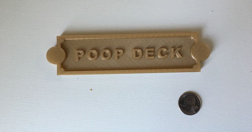 Door Plate (Poop Deck) by schmots | Download free STL model ...