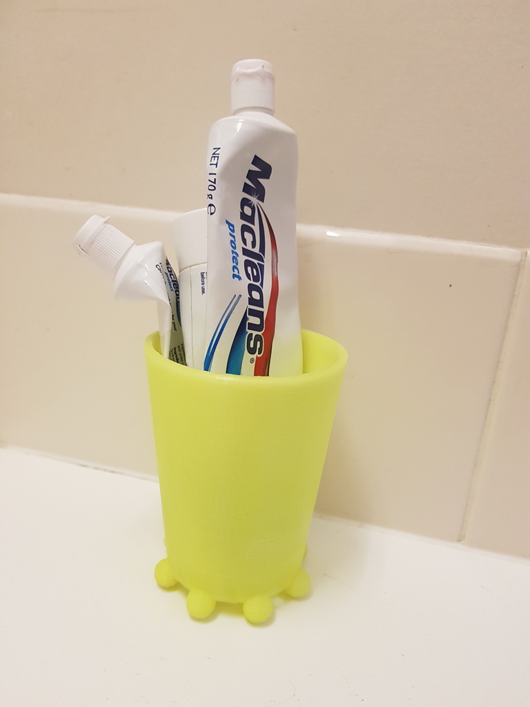 Tooth Paste Holder Cup by GeoSaffer | Download free STL model ...