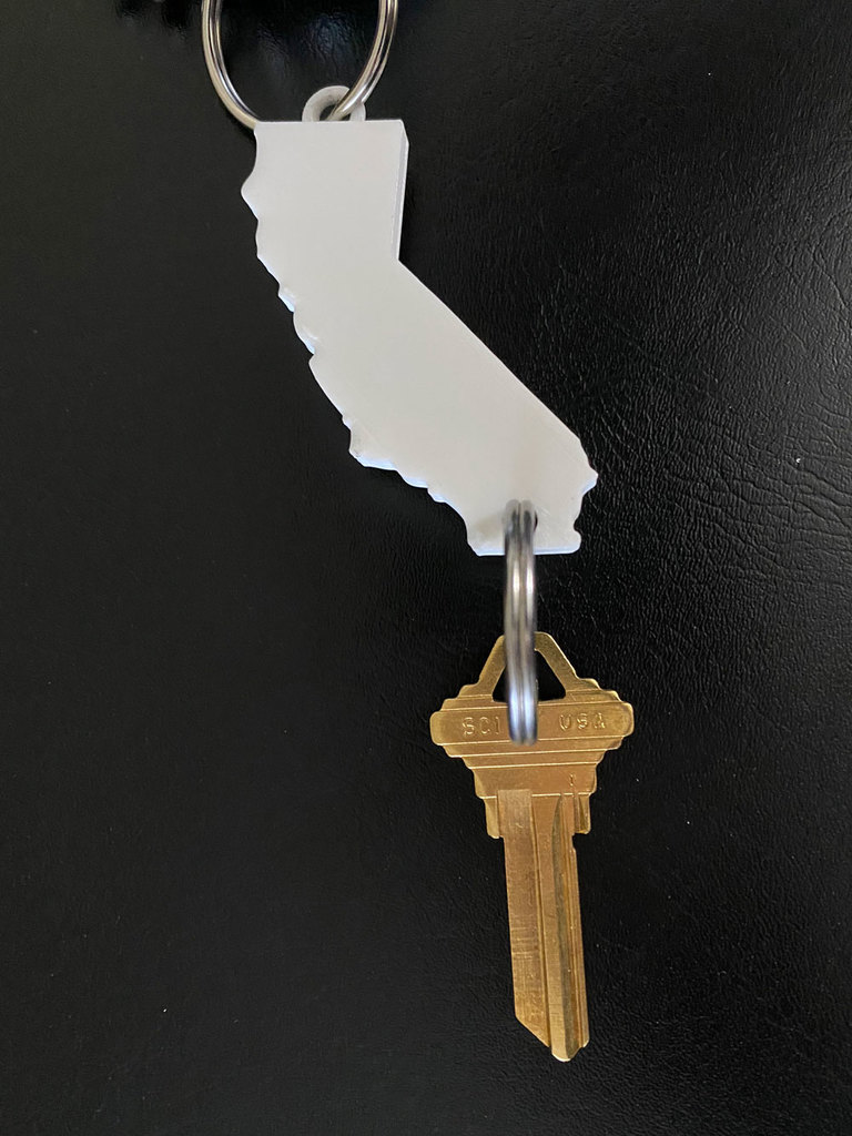 Minimalist California State Keychain by petruvius | Download free STL ...