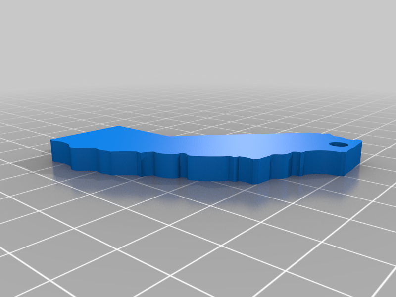 Minimalist California State Keychain by petruvius | Download free STL ...