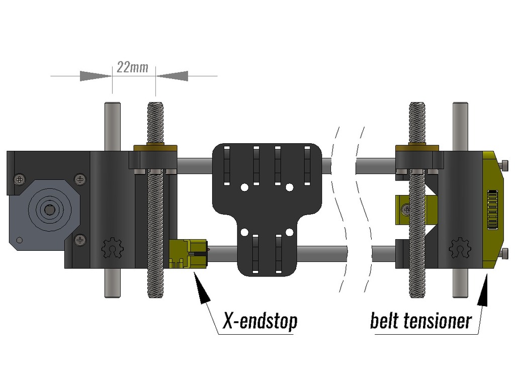 Smooth X-axis for Prusa i3 with Leadscrews by MazaaFIN | Download free ...
