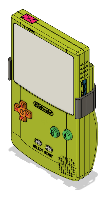 Gameboy Color Volume Wheel Guard by iNEADthat | Download free STL model ...