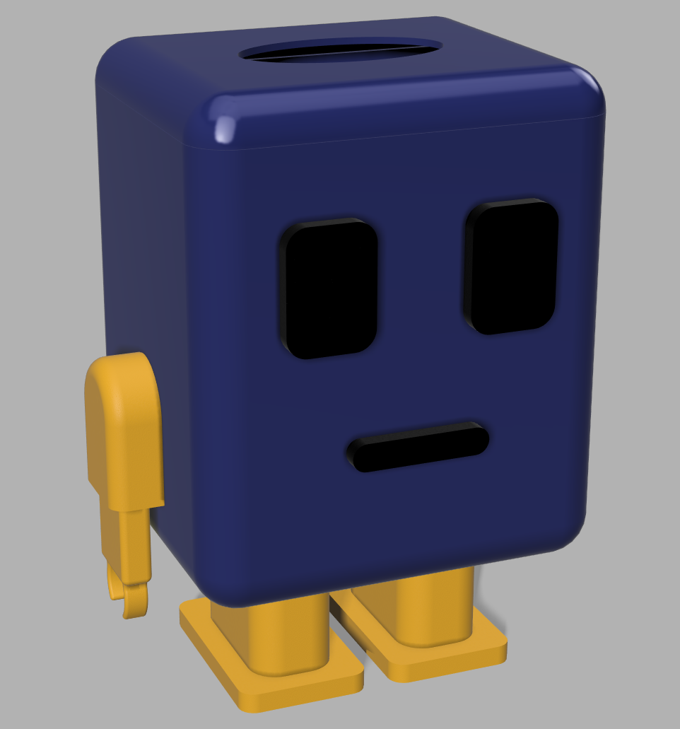 cute robot tissue dispenser by val.fpv | Download free STL model ...