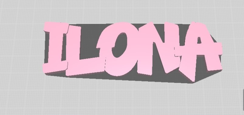 Ilona (name) by Natomc | Download free STL model | Printables.com