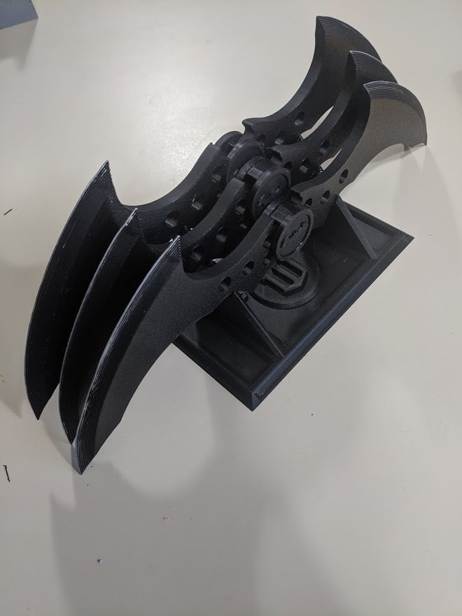 3 Tier Arkham Batarang stand by Intrepid | Download free STL model ...