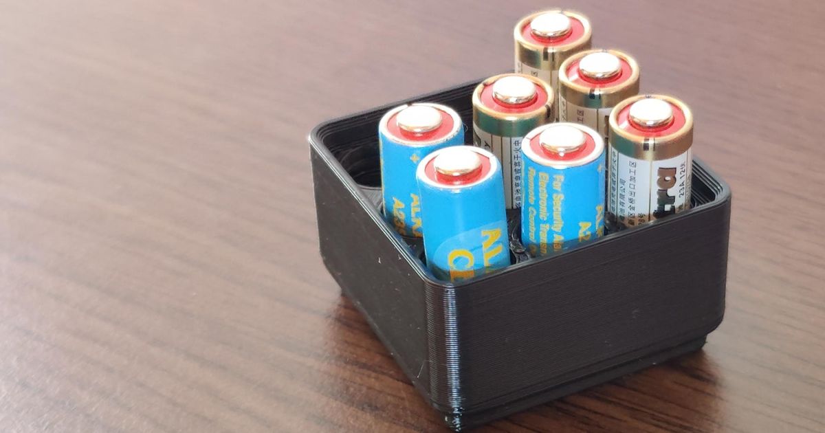 Gridfinity - A23S battery holder - 1x1 - 9x by DusBus | Download free ...